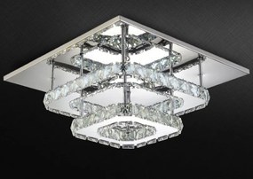 Křišťálové stropní LED svítidlo APP410-C chrom/neutrální bílá