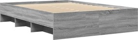Rám postele šedý sonoma 140 x 190 cm kompozitní dřevo 3295686