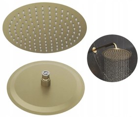 Gamma Gamma, kulatá sprchová nerezová hlavice 25 cm, zlatá matná, GMA-DMO25-BGD