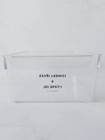 ZAVŘI LEDNICI A JDI SPÁT! - Samolepka na dózy do lednice, 6 x 4 cm