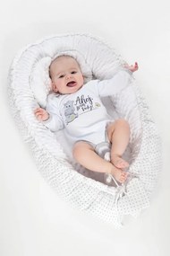 Luxusní hnízdečko s polštářkem a peřinkou New Baby z Minky Srdíčko bílé