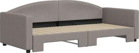 Válenda s přistýlkou taupe 90 x 200 cm textil 3197191