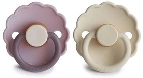 Frigg Dudlík Frigg Daisy 2-pack kaučuk vel.2 Lavender haze/Cream