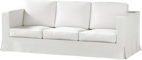 Potah na pohovku IKEA  Karlanda 3-místná nerozkládací, dlouhý barva krémová látka pletený vzor