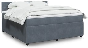 Box spring postel s matrací tmavě šedá 180x200 cm samet 3287807