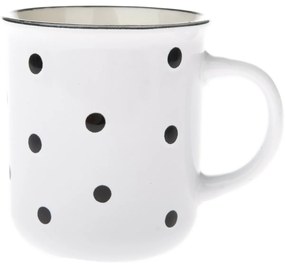 Sada 6 keramických hrnků s černými puntíky 350 ml