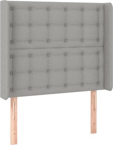Box spring postel s matrací a LED světle šedá 80x200 cm textil 3138589