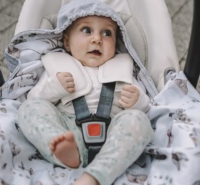 Babysteps Lehká zavinovací deka do autosedačky i kočárku pro miminko PŘÍRODA