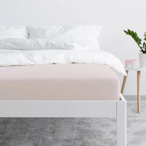 Goldea jersey elastické prostěradlo - přírodní 90 x 200 cm