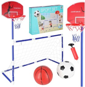 Creative Corner Fotbalová branka pro fotbal basketbal backboard basketbalová hra 2v1 2 míčová pumpa