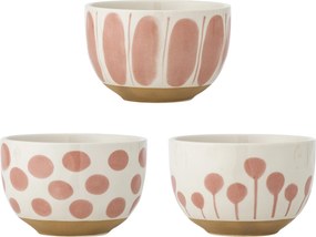BLOOMINGVILLE Set 3 misek LINORA růžová 460 ml 82072435