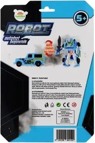 TEDDIES Transformer auto-robot modrý / Plast / 14 cm / od 5 let