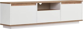 Bílý/v přírodní barvě TV stolek v dekoru borovice 160x42x30 cm Sentinel – Kalune Design