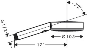 Hansgrohe Pulsify Select S, ruční sprcha 105 3jet Activation EcoSmart, černá matná, HAN-24101670
