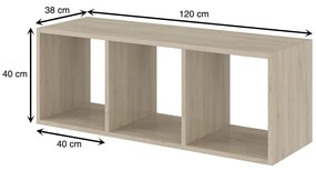 Dětský úložný regál 3-komorový