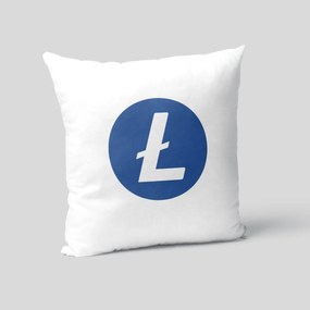 Litecoin - polštář s potiskem