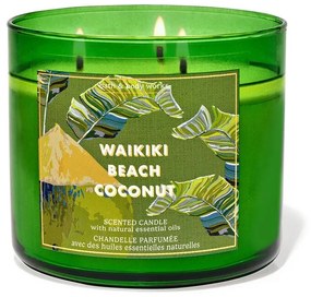 Bath & Body Works Waikiki Beach Coconut, vonná svíčka 411g