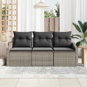 Set pohovek 3 ks Šedá polyratan 3346579
