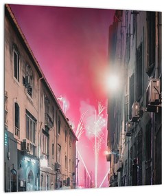 Obraz ohňostroje v Marseille (30x30 cm)