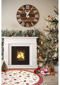 Červený kulatý koberec s vánočním motivem s příměsí bavlny ø 200 cm Toy's Delight Red Christmas – Villeroy&amp;Boch