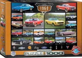 EUROGRAPHICS Puzzle Americká auta z roku 1960 / 1000 dílků / 68 x 48 c