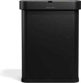 Černý bezdotykový ocelový odpadkový koš 58 l Sensor – simplehuman