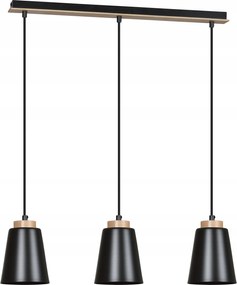 Lampa Bolero 3 Black osvětlení nad stůl v jídelně nebo kuchyni
