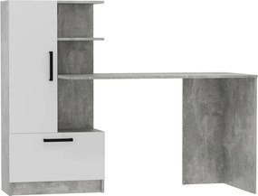 Počítačový stůl Standard, industriál / nymfea alba, levá montáž