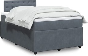 Box spring postel s matrací tmavě šedá 120 x 200 cm samet 3287723