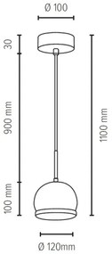 Spot-Light 5141174 - LED Lustr na lanku BALL WOOD 1xGU10/5W/230V matný dub