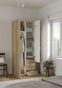 Šatní skříň Sid 77,6 x 49,5 x 200,4 cm, dub sonoma
