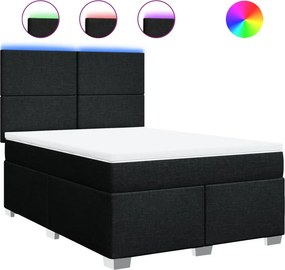Box spring postel s matrací černá 140 x 190 cm textil 3292778