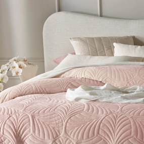 Room99 Přehoz na postel Feel Listy Jednobarevný Prošívaný Barva: Tmavě šedá, Velikost: 170 x 210 cm