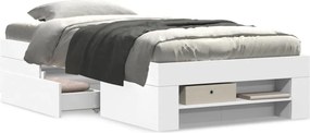 Rám postele bílý 75 x 190 cm kompozitní dřevo 3295527