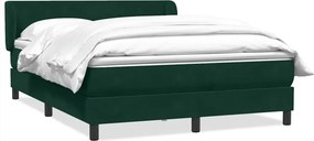 Box spring postel s matrací tmavě zelená 160x220 cm samet 3317406