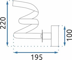 Toolight, LED nástěnná lampa APP1052-W, černá, OSW-01069