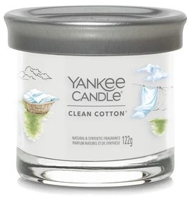 Yankee Candle vonná svíčka Signature Tumbler ve skle malá Clean Cotton 122 g