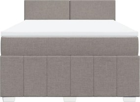 Box spring postel s matrací taupe 140x190 cm textil 3289360