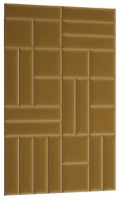 Set 26 čalouněných panelů Quadra 120x195 cm (hořčicová). 1051985