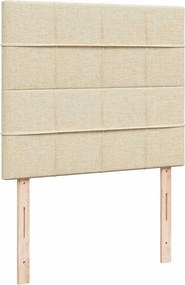 Box spring postel s matrací krémová 120x190 cm textil 3292000
