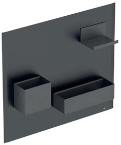 Geberit - Magnetická tabule s přihrádkami, 45x39 cm, matná černá/matná láva 500.649.16.1