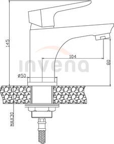 Invena Dokos, umyvadlová baterie, chrom, INV-BU-19-001-V