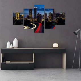 Obraz - Noční město (125x70 cm)