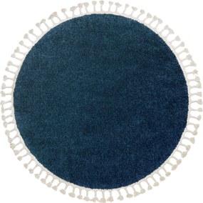 Kusový koberec Berber 9000 navy kruh, 120x120 (priemer) kruh, modrá, obývacia izba, Dywany Łuszczów