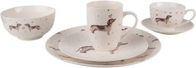 Porcelánová miska s jezevčíkem Dachshund Love - Ø 14*7 cm