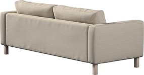 Potah na pohovku IKEA  Karlstad 3-místná, nerozkládací, krátký barva béžová látka pletený vzor