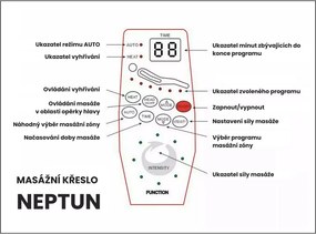 Masážní křeslo Neptun II, hnědá