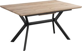 XXXLutz JÍDELNÍ STŮL, přírodní barvy, černá, 140/90/76 cm MID.YOU - Jídelní stoly - 000055013301