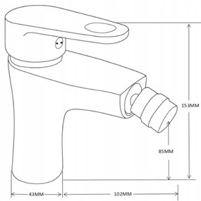 Mexen KAMA - Bidetová baterie, černá, 72520-70