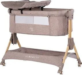 CHIPOLINO Postýlka SleepNFold 2v1 Latte / Přístavná k posteli / 6 výšk